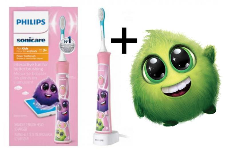Philips Sonicare for Kids s Bluetooth HX6352/42 + plyšák Sparkly zelený ...